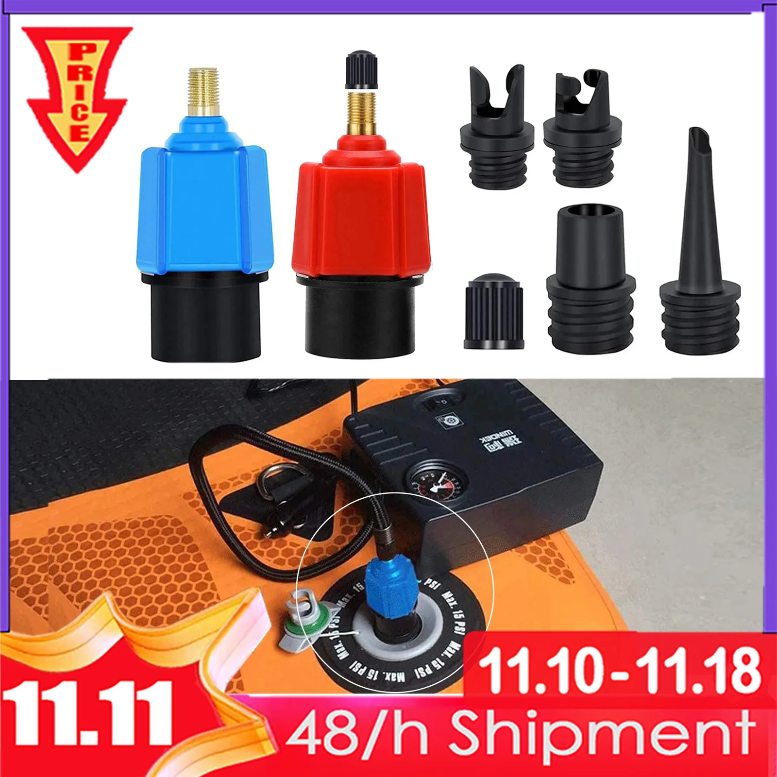 Sup-Air-Pump-Adapter-Inflatable-Paddle-Rubber-Boat-Kayak-Air-Valve ...