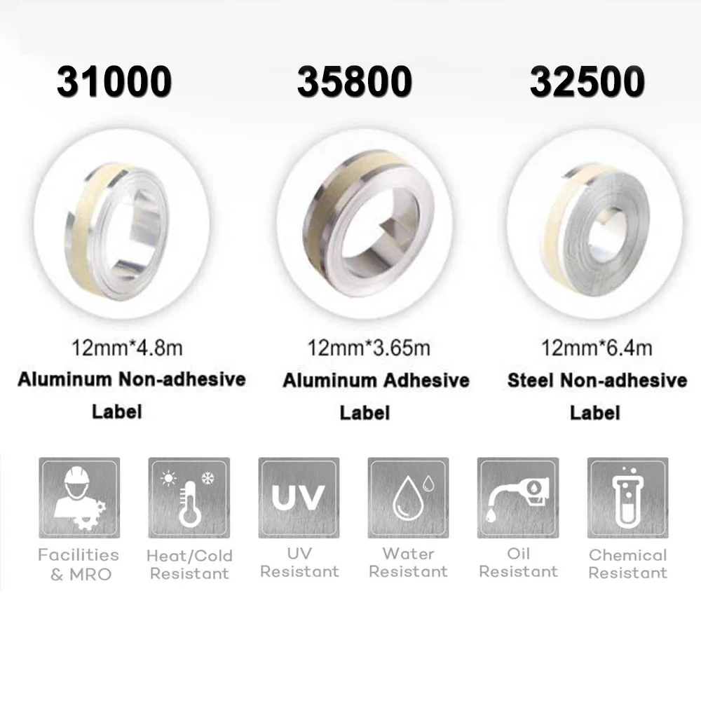 Cinta-de-grabado-3D-de-acero-inoxidable-aluminio-Compatible-con-Dymo ...