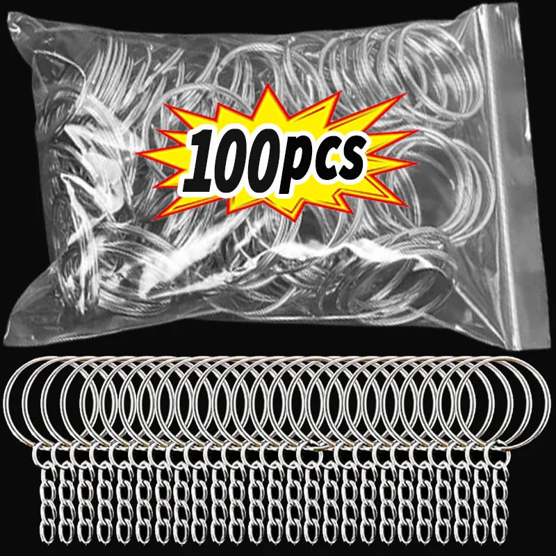 DIY-Metal-Blank-Keyring-Keychain-Split-Rings-Keyfob-Key-Rings-Lobster ...