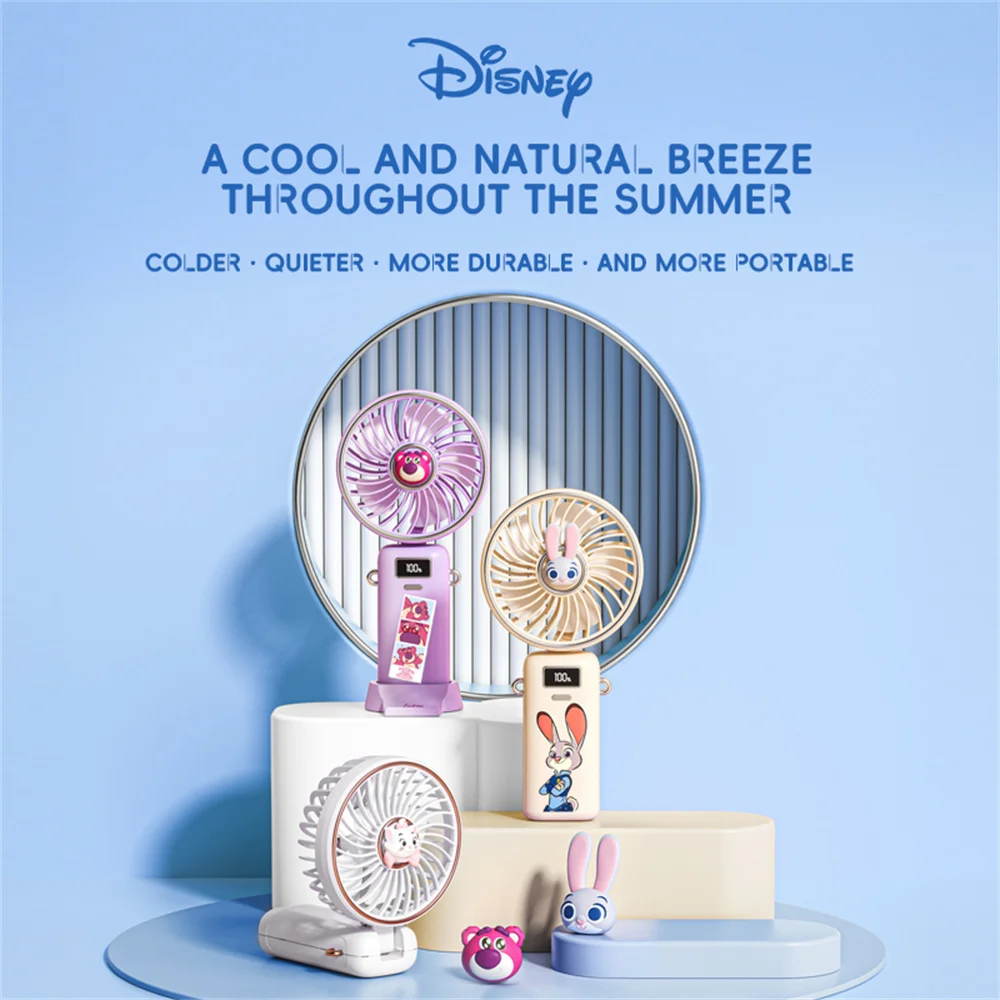 Disney-Handheld-Mini-Fan-Foldable-Portable-Neck-Hanging-Fans-5-Speed ...
