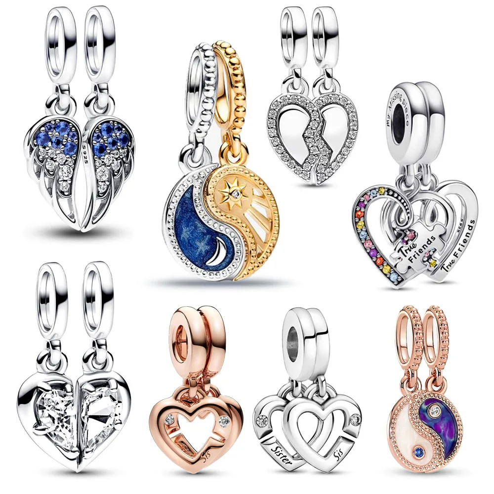 Original-The-Yin-Yang-Two-tone-Splittable-Sun-Moon-Dangle-Charm-Fit ...