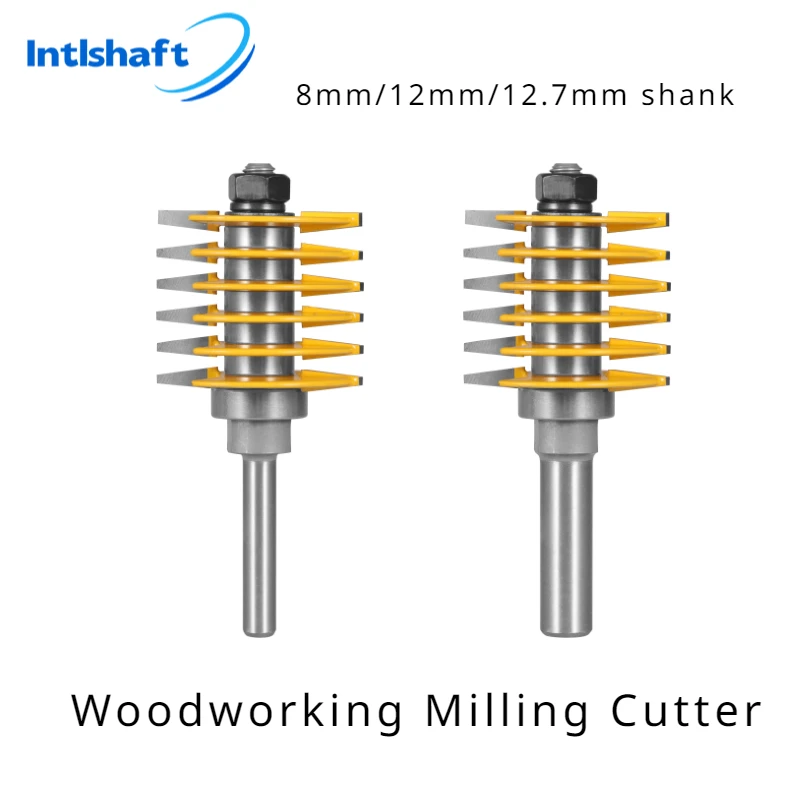 Intlshaft 2 Teeth End Mill Adjustable Finger Joint Router Bit ...
