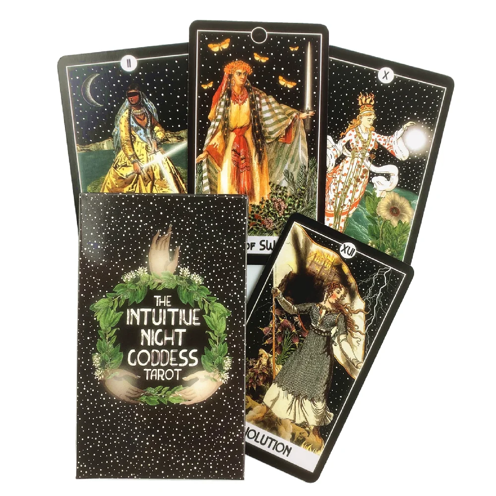 The-Intuitive-Night-Goddess-Tarot-Decks-High-Quality-Board-Game-Fun-Divination-Tarot-For ...