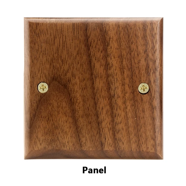 Avoir Black Walnut Toggle Switch 2 Way Solid Wood Panel Wall Electric ...