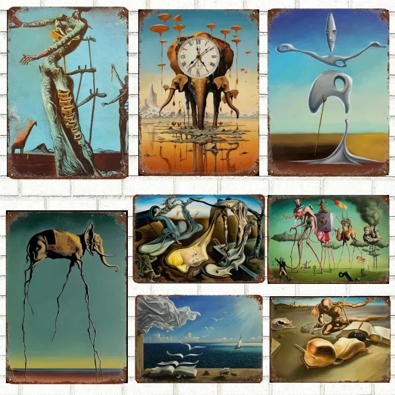 Surrealism-Famous-Artwork-By-Salvador-Dali-Posters-Metal-Tin-Signs ...