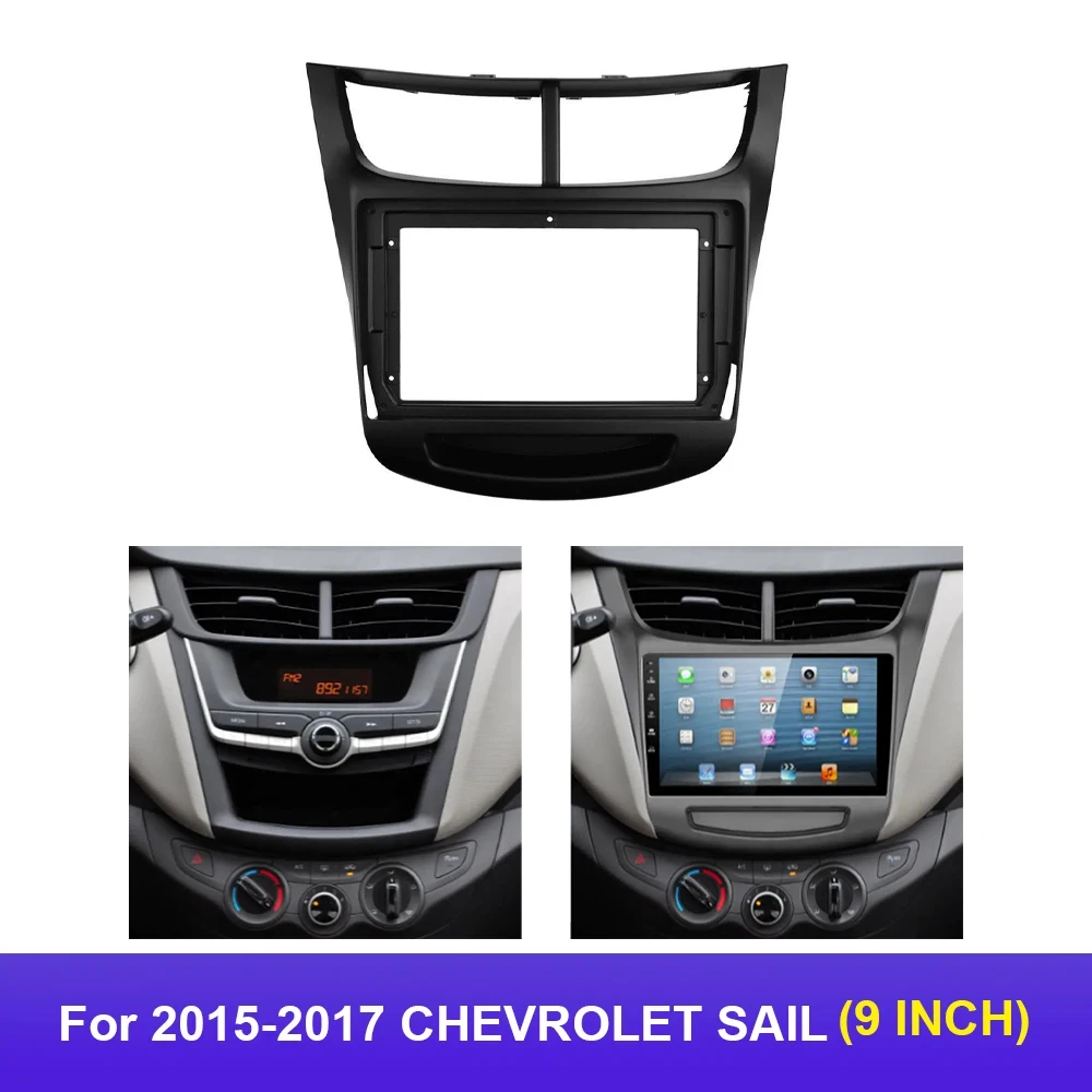 Car-Radio-Fascia-for-2015-2017-CHEVROLET-SAIL-9-inch-Stereo-Panel ...