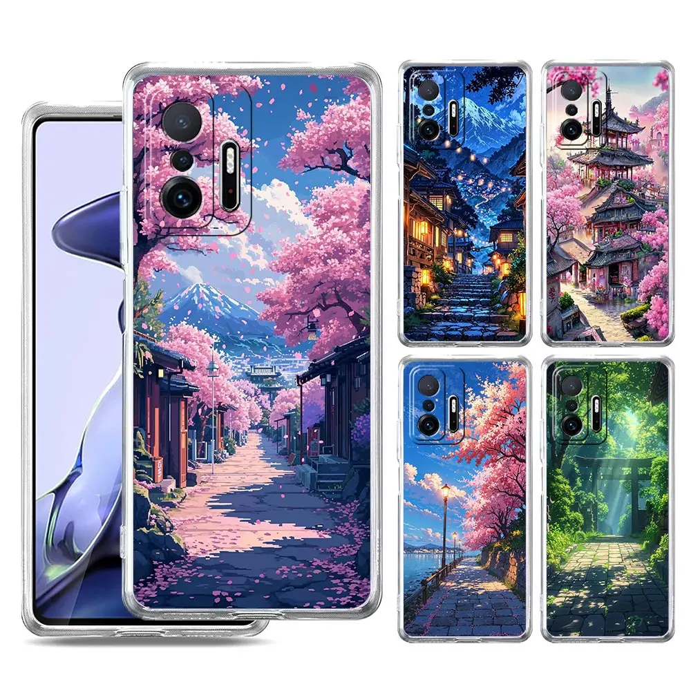 Japanese Landscape Clear Phone Case – Artistic Protective Cover for ...