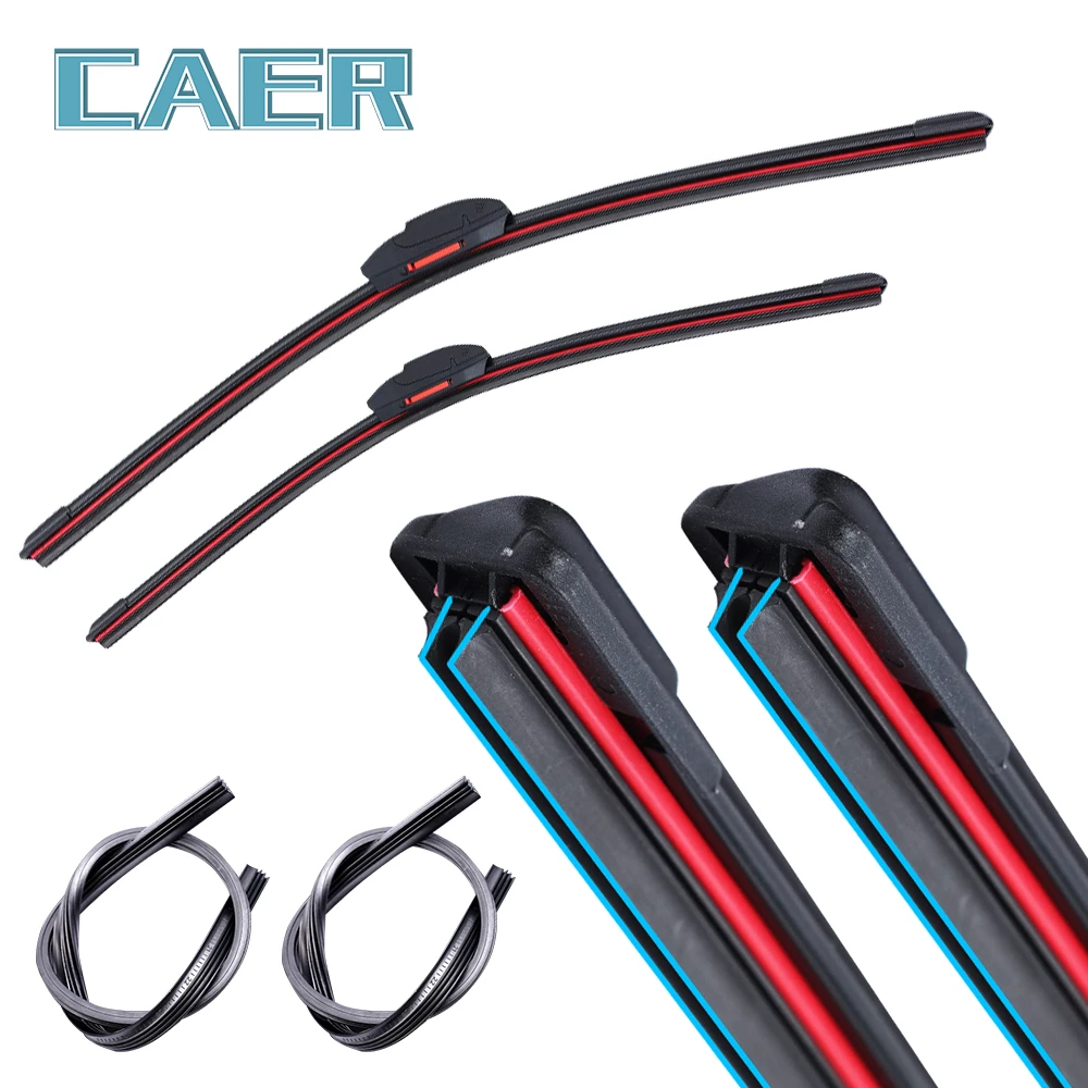 Car Wiper Mute Car Front Windshield Wiper Double Layer Rubber Auto ...