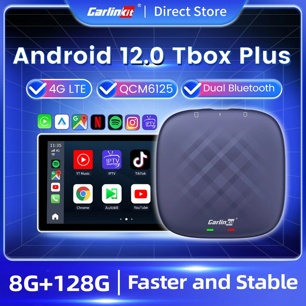 2023 Carlinkit Ai Box Carplay Android 12 Qcm6125 Wireless Carplay Android Auto Iptv Netflix Car ...