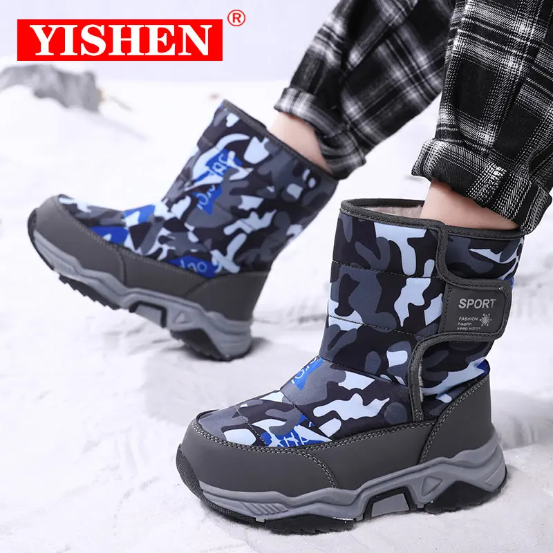 Warm Waterproof Snow Boots Children | Children's Non-slip Snow Boots ...