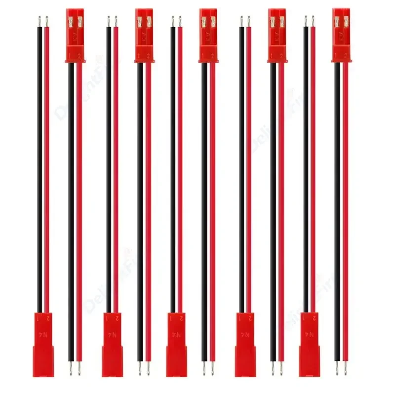 JST-Connector-With-15cm-22AWG-Cable-2Pin-Female-Male-Plug-Connectors ...