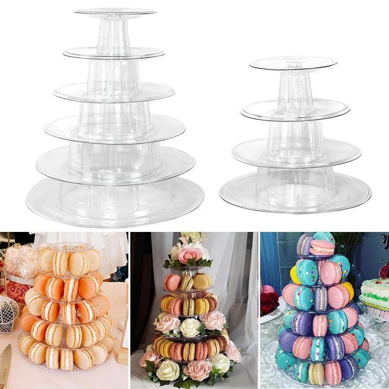 4-6-Tiers-Round-Macaron-Tower-Stand-Cake-Display-Rack-Cupcake-Stand ...