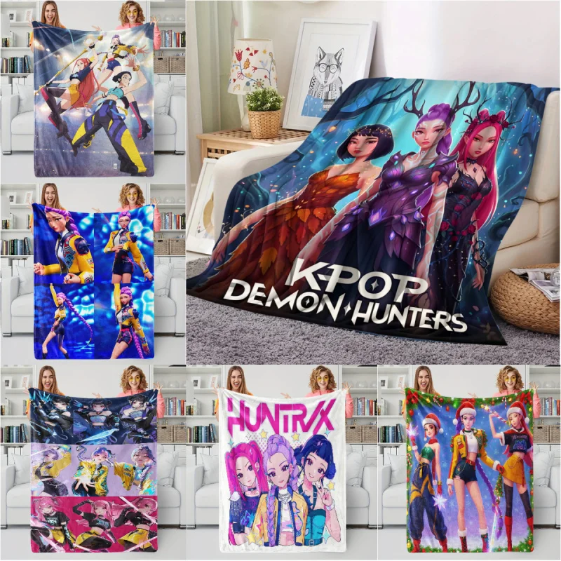 Manta de Franela con Tema de K-POP Demons Hunter, Manta con Estampado ...