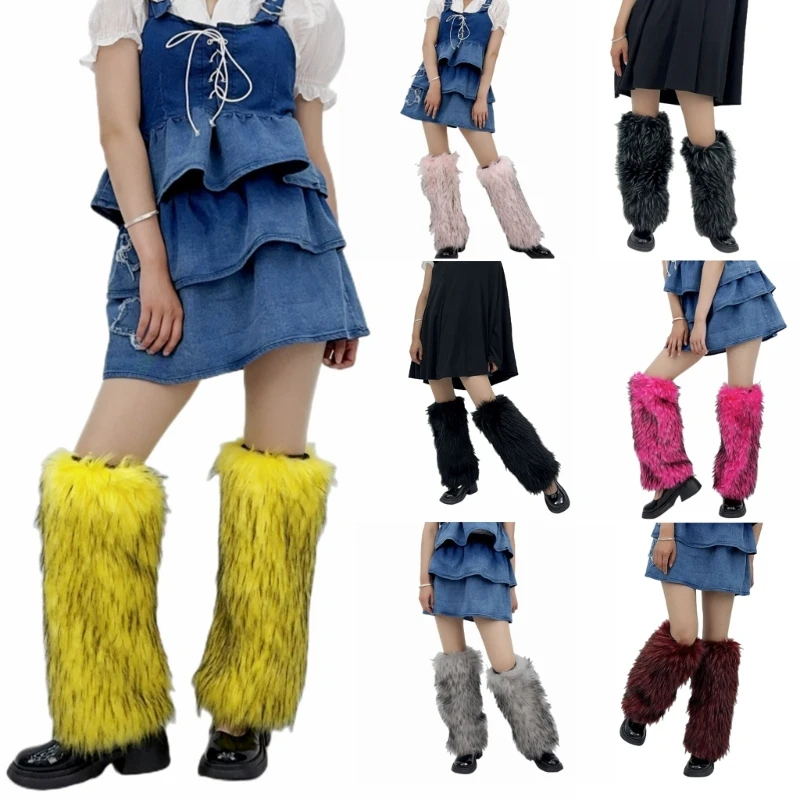 Faux-Furs-Leg-Warmer-Warm-Soft-Cozy-Fuzzy-Leg-Warmer-Boot-Cuffs-Cover ...