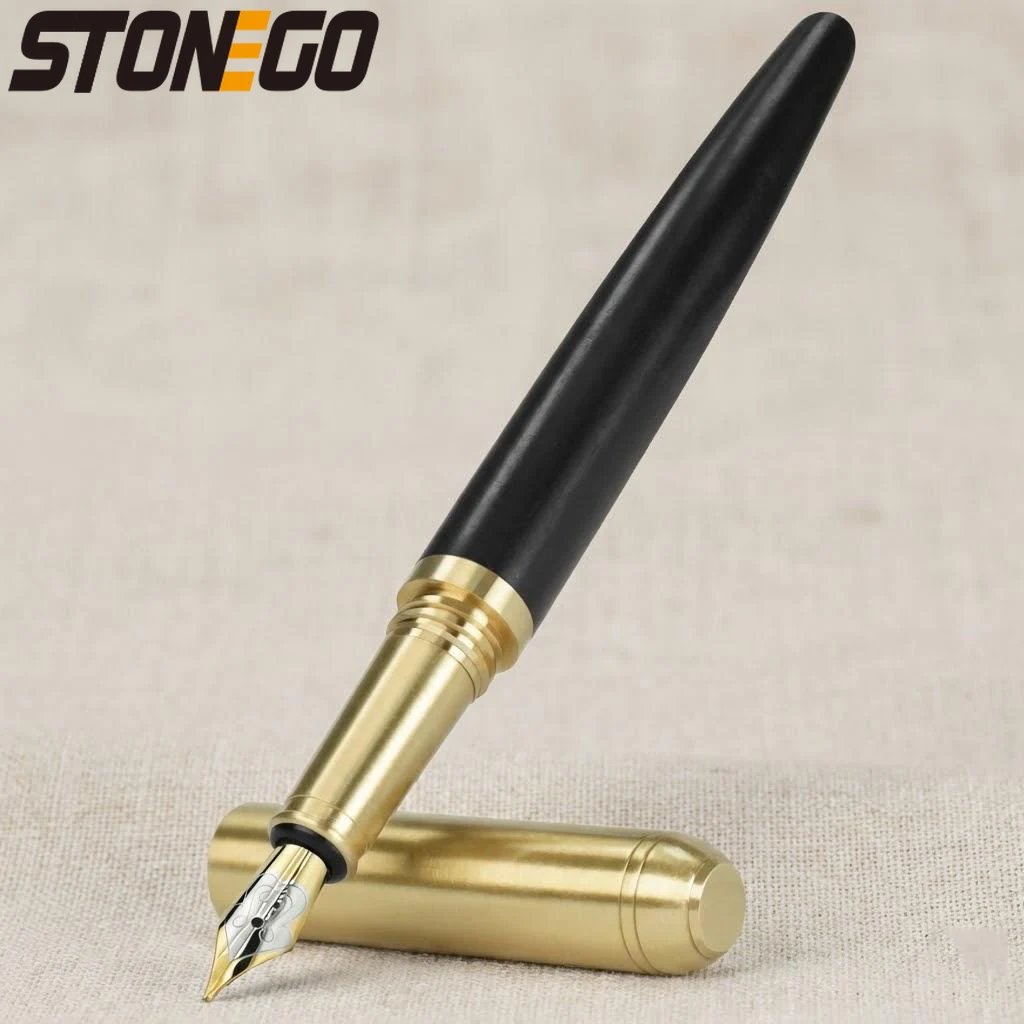 STONEGO Handcrafted Wood Fountain Pens Vintage Style Medium Nib ...