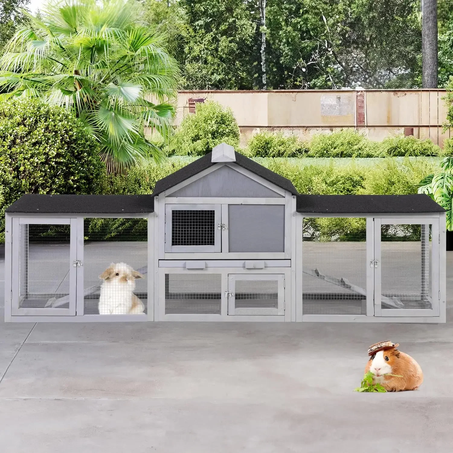 82inches-Extra-Large-Wood-Rabbit-Hutch-Outdoor-Easy-to-Assemble-and ...