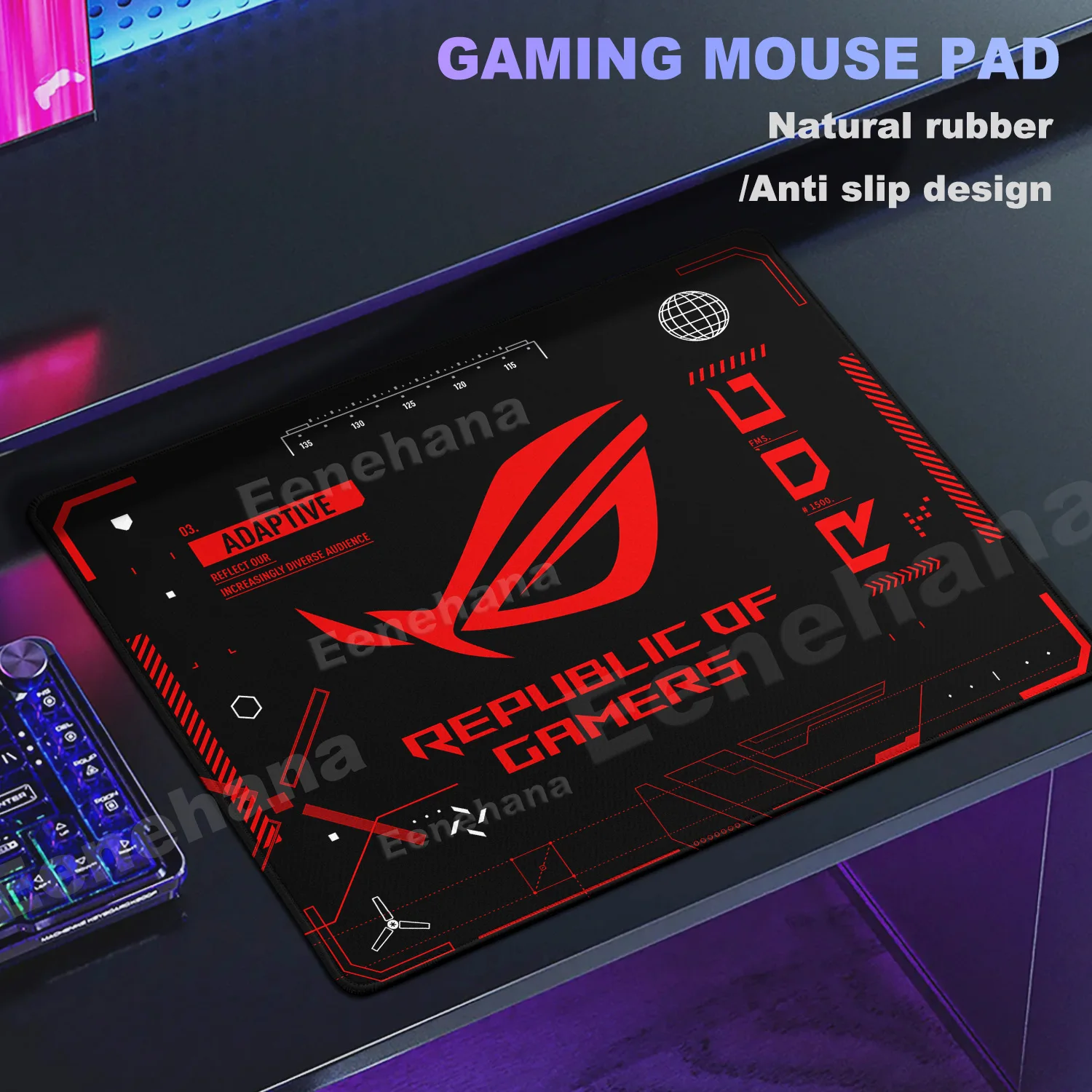 Rubber Lock Edge ASUS Mouse Pad PC Gaming Accessories ROG Gamer Office ...