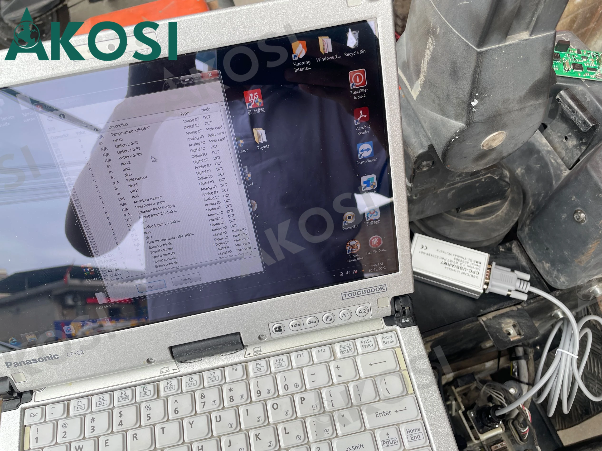 Toyota Bt Forklift Canbox Cpc Usb Arm7 Diagnostic Cable Truck Box ...