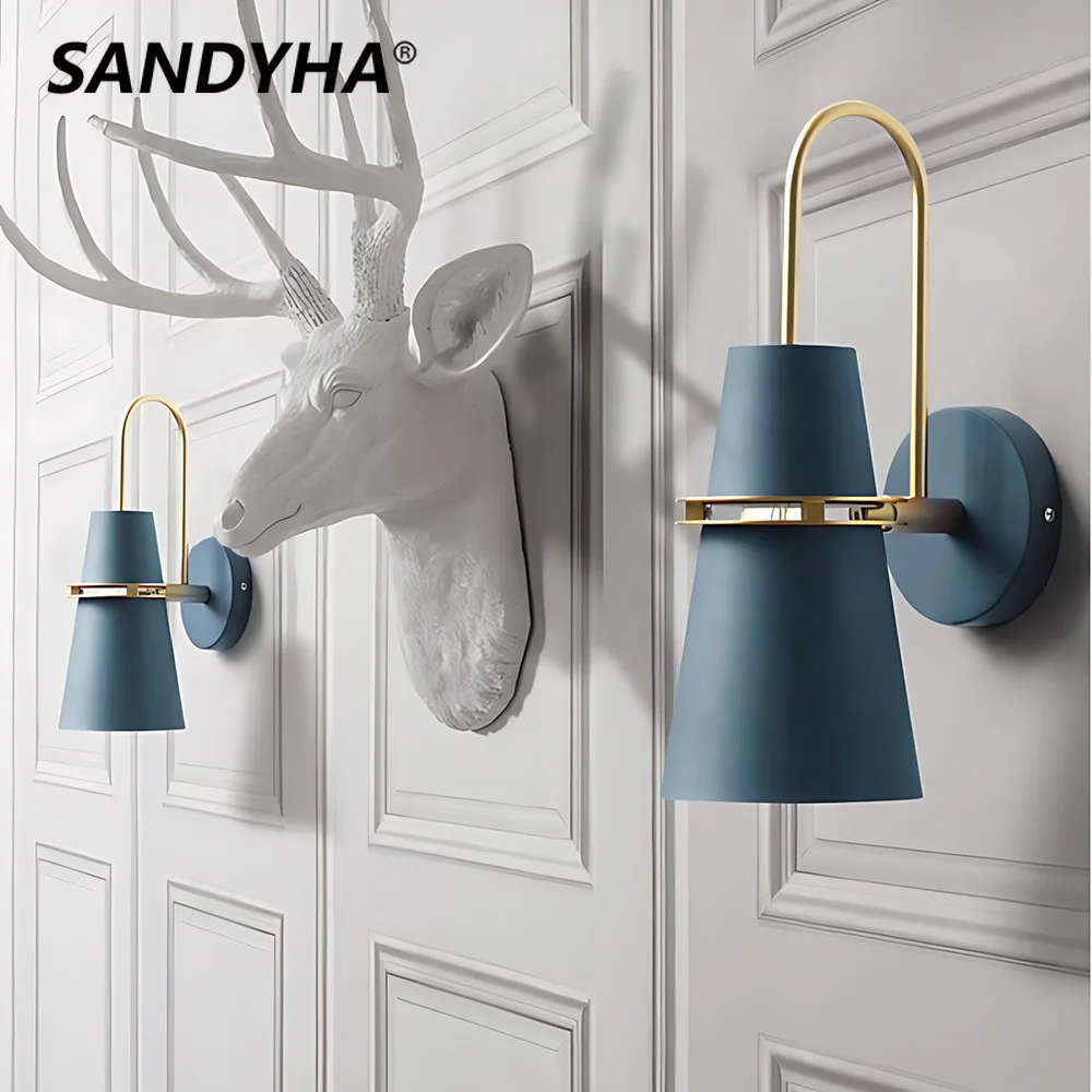 Contemporary-Creative-Horn-Wall-Lamp-Bar-Restaurant-Living-Room-Bedroom ...
