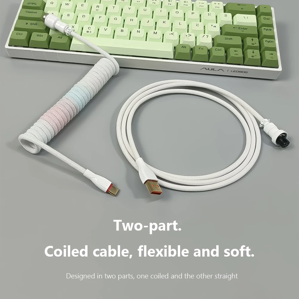 Type-C To USB Aviator Cable Fast Transmission Woven Aviator Coiling ...