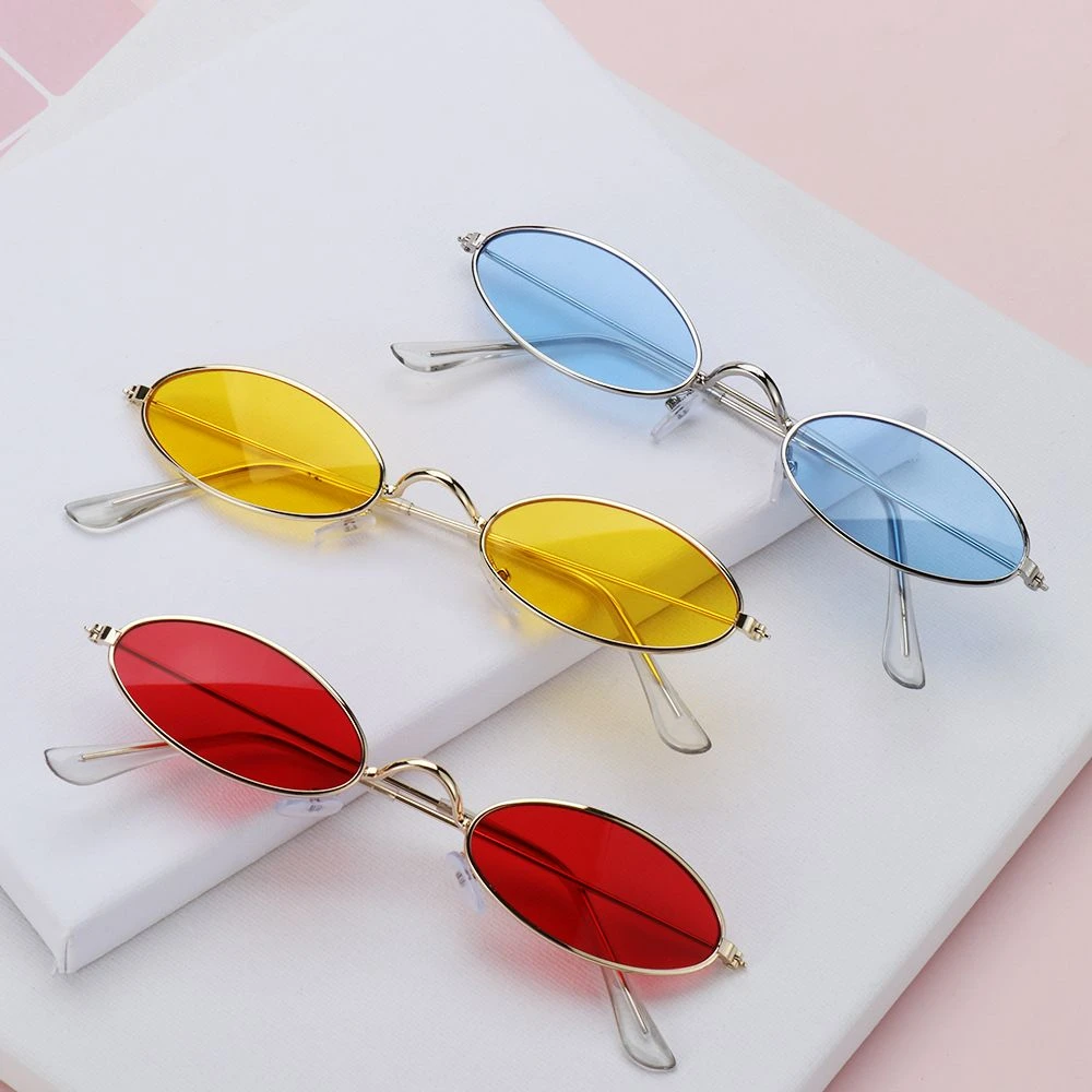 1pc Fashion Design Retro Small Oval Sunglasses Okulary Vintage Shades ...