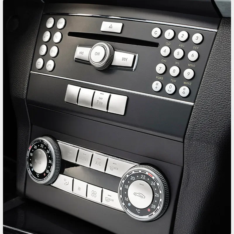 Center-Console-CD-Air-Conditioner-Buttons-Stickers-Trim-For-Mercedes ...