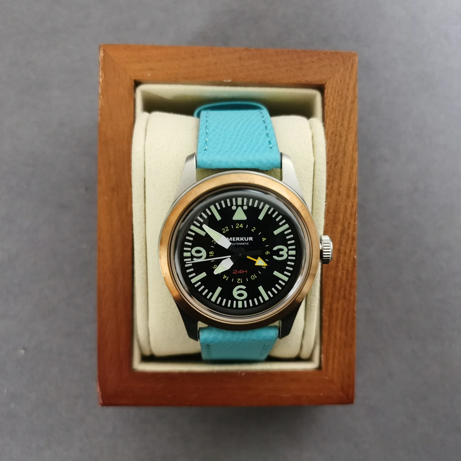 PIERRE PAULIN Men Automatic Watch 38mm Pilot Mechanical Wristwatch ...