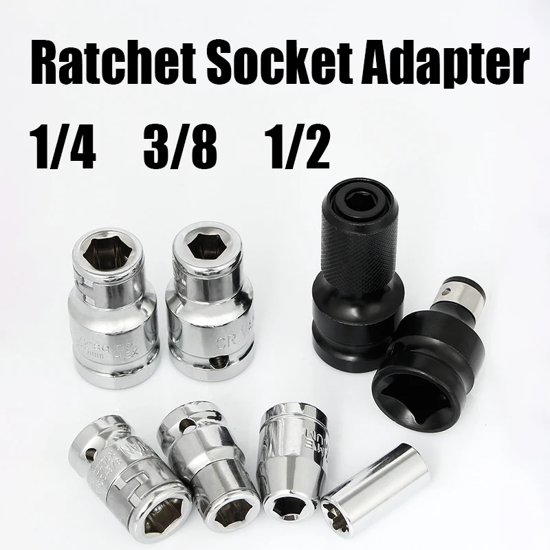 1-4-3-8-1-2-Ratchet-Socket-Adapter-Square-Drive-Hex-Bit-Holder-Electric ...