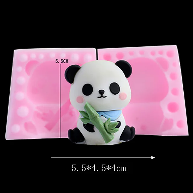 3D Mini Swan Yellow Duck Bear Silicone Panda Mold DIY Fondant Chocolate ...