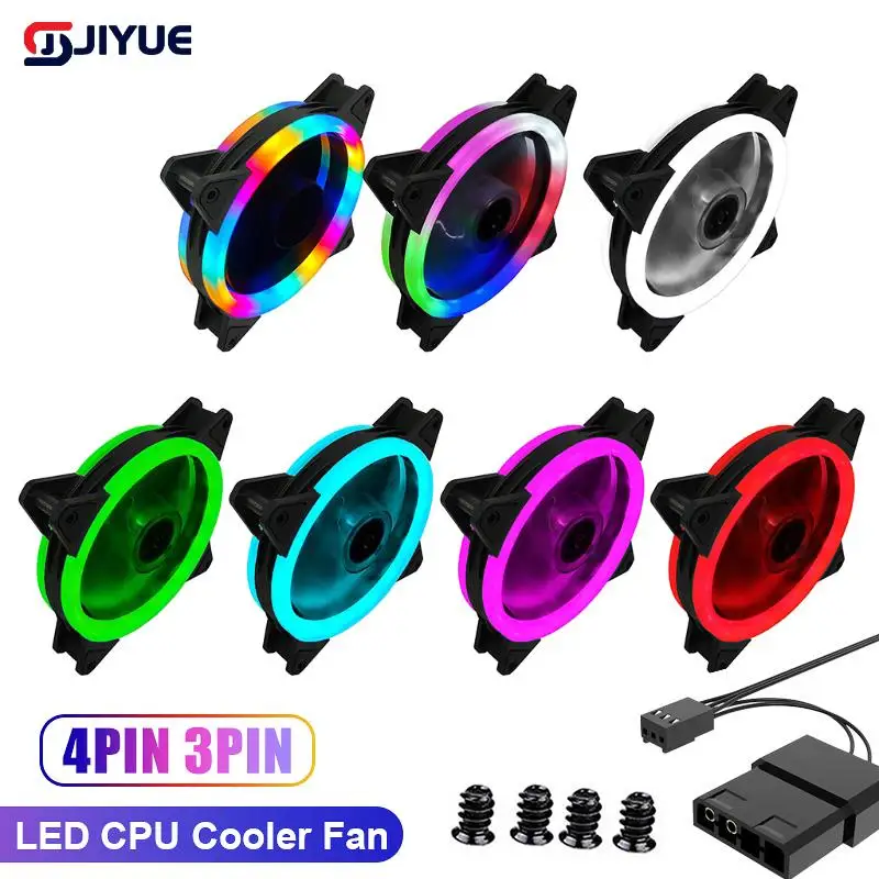 120mm-3pin-4pin-Rgb-Case-Cooling-Fan-Colorful-Blue-red-white-Fluid ...