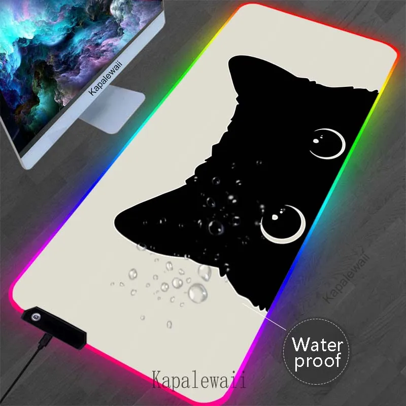 LED-Backlit-RGB-Cat-Mouse-Pad-Pc-Gamer-Waterproof-Mousepad-Gaming-Speed ...