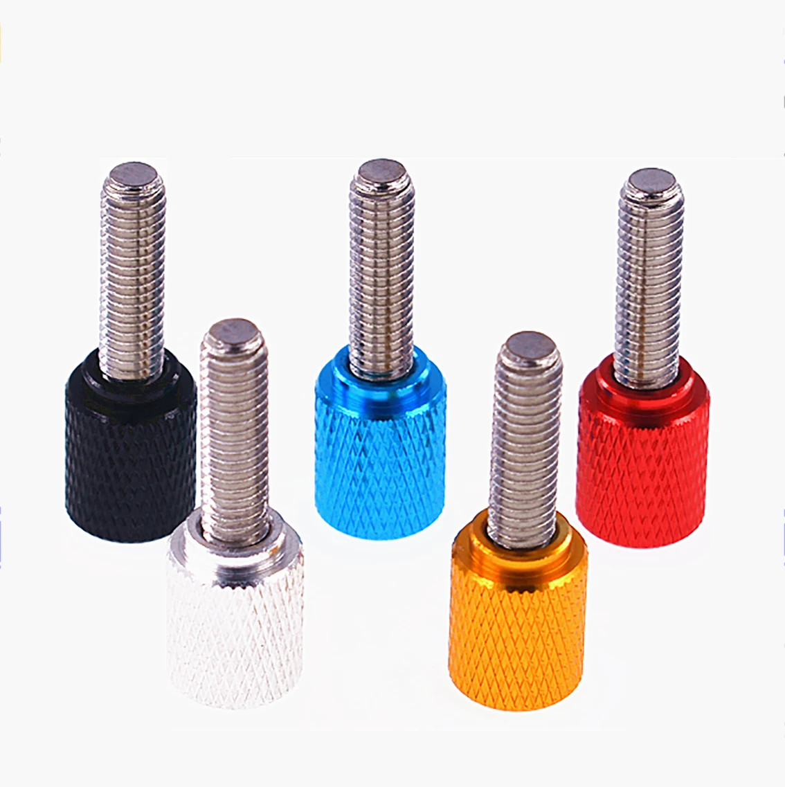 1Pcs Colourful Thumb Screw M6 Aluminum Alloy+Stainless Steel Flat Head ...