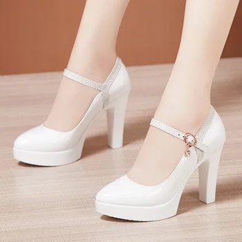 6cm/8cm/10cm/13cm Women High Heel Shoes Patent Leather Stiletto Heel ...
