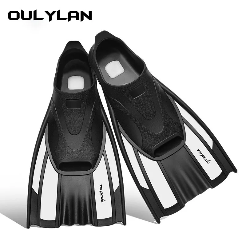 Oulylan Swimming Diving Fins Rubber Snorkeling Professional Flexible ...