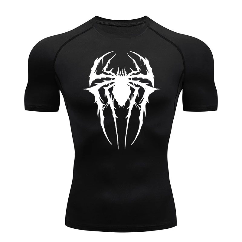 Spider-Graphic-Compression-Shirts-for-Men-Gym-Workout-Rash-Guard ...