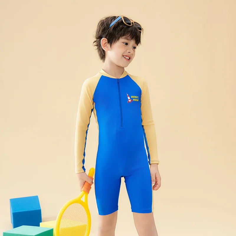 Boy Long Sleeve Professional WaterProof Front Zipper Surfing Beach ...