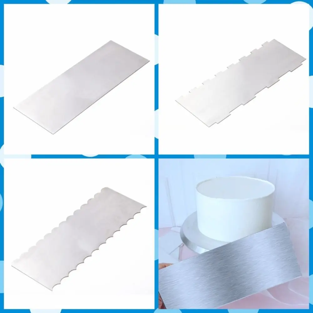 Double-Sided-Stainless-Steel-Cake-Scraper-Bakery-Accessories-Triming ...