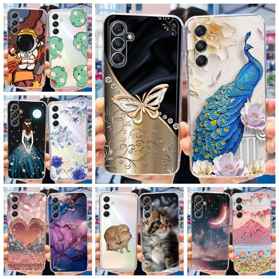 For Samsung Galaxy M34 5G Case SM-M346B Stylish Painted Cover Soft ...