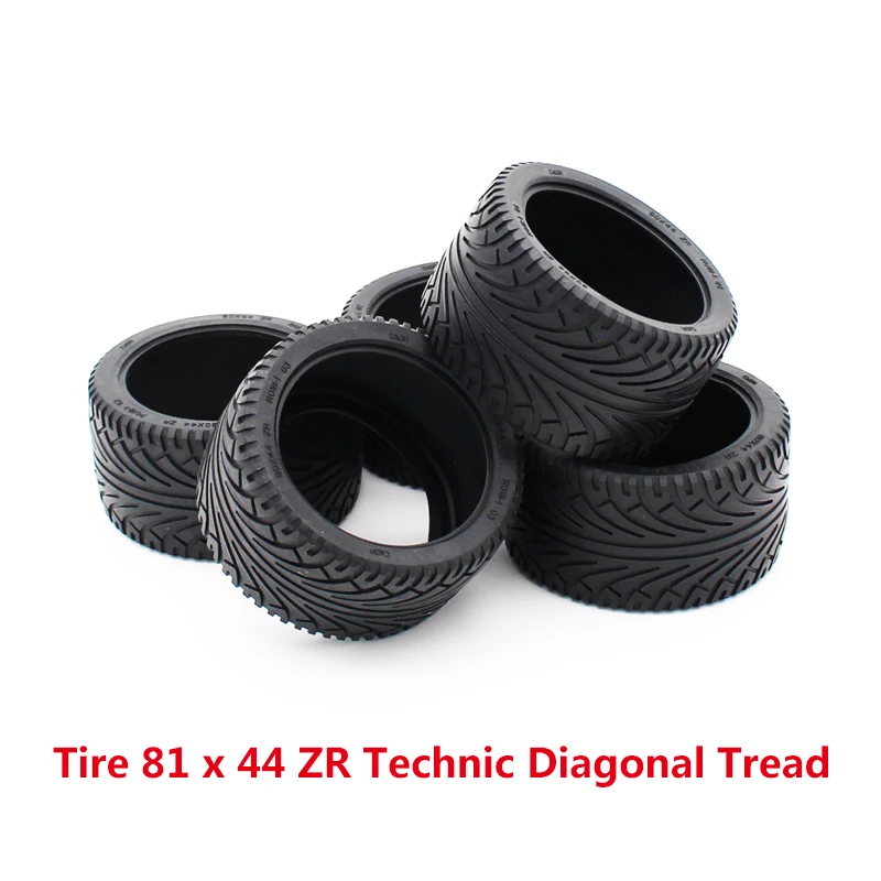 CaDA High-Tech Tire 81.6 X 44 ZR Technical Diagonal Tread 23799 MOC Car ...