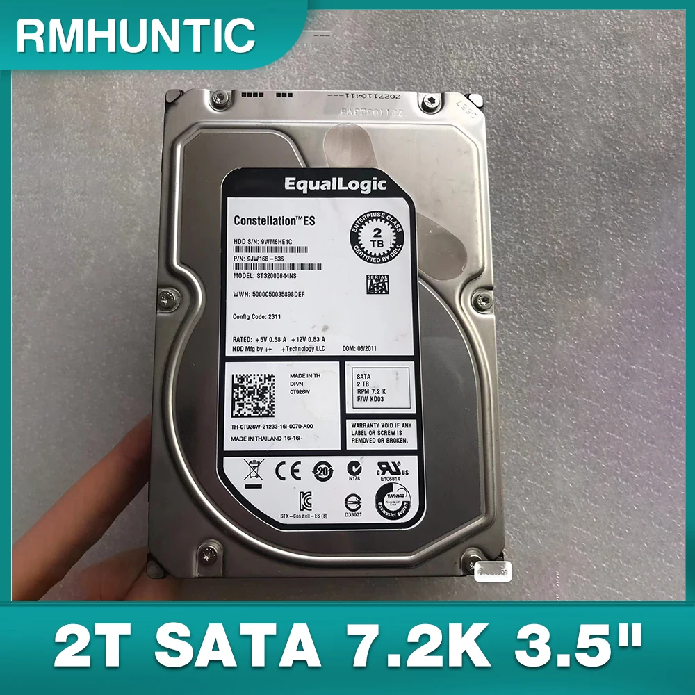 ST32000644NS kurumsal sabit Disk için HDD 0VGY1F 2T SATA 7.2K 3.5 ...