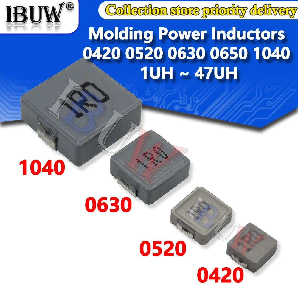 10PCS-0420-0520-0630-0650-1040-1R0-2R2-6R8-SMD-Molding-Power-Inductors ...