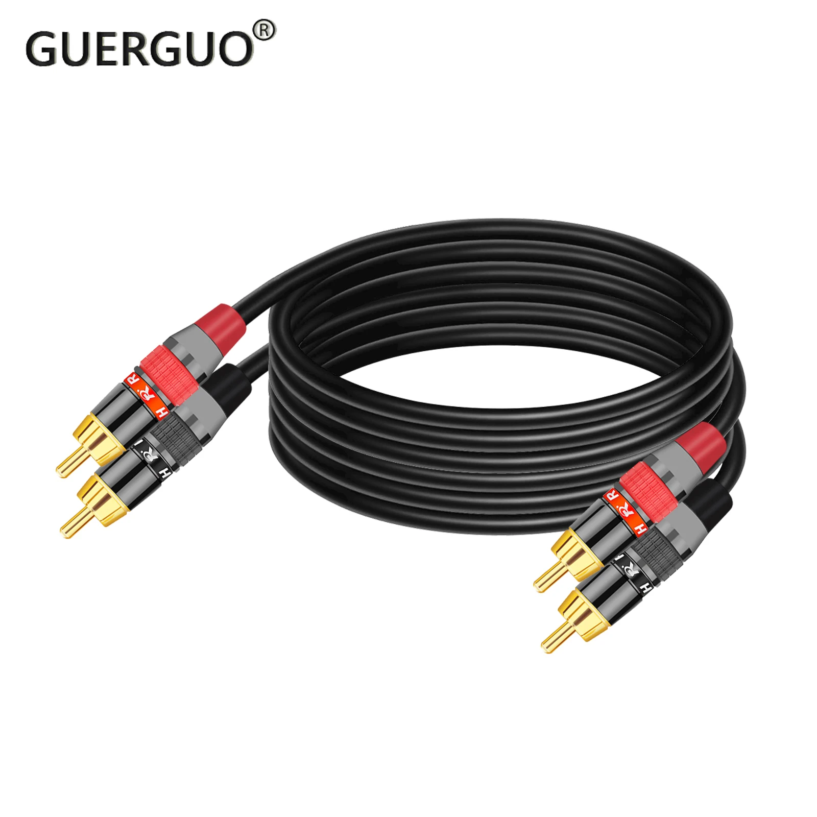 2PCS-Pair-RCA-To-RCA-Cables-Male-To-Male-Aux-Audio-Cable-for-Home ...