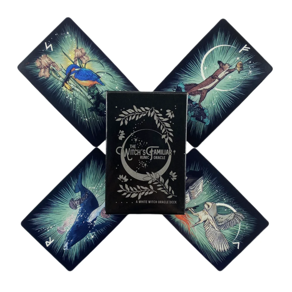 The Witch's Familiar Runic Oracle Cards A 24 English Fate Divination ...