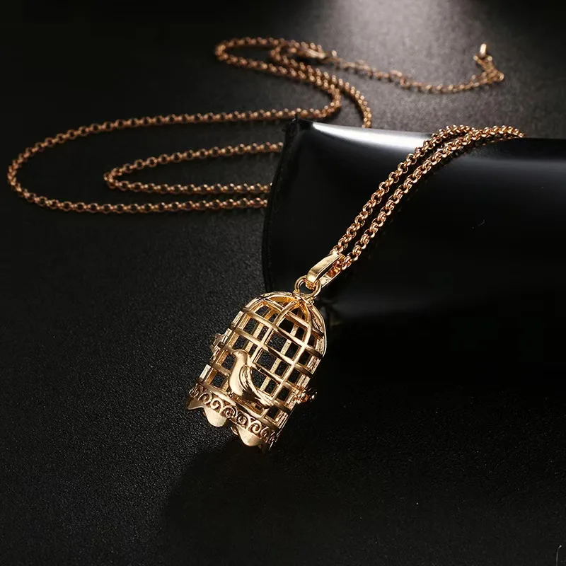 Mini Metal Birdcage box with 7pcs Dice Metal Dice Necklace Pendant Mini ...