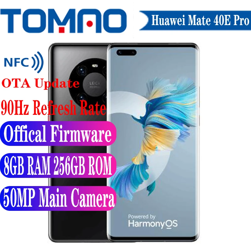 Huawei SmartPhone Mate 40E Pro 5G, Kirin 9000L, 8GB de RAM, 256GB de ROM, 6,76 pulgadas, 90Hz ...