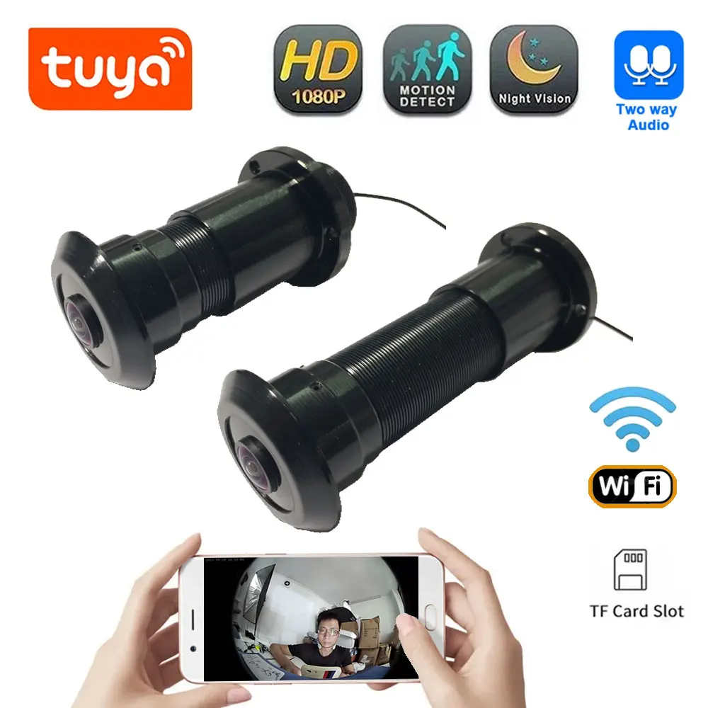 New-Door-Eye-Hole-Security-1080P-HD-1-44mm-Lens-Wide-Angle-FishEye-CCTV ...