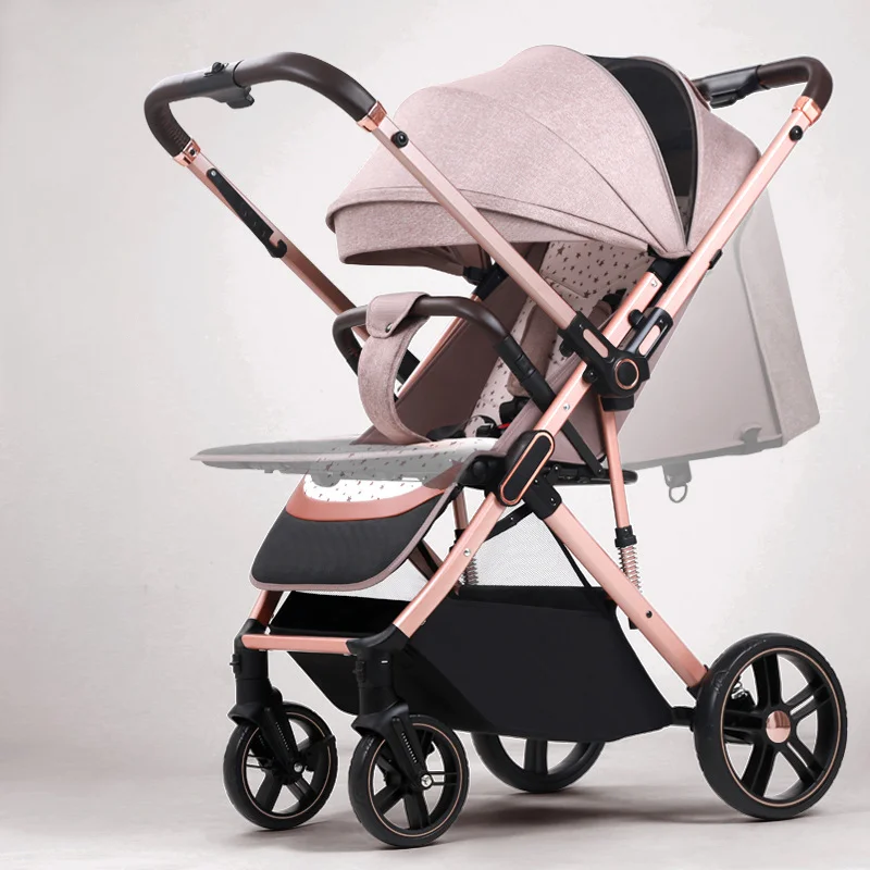 Foldable-Baby-Stroller-Sit-Lying-Two-way-Baby-Strolling-Cart-with-Large ...