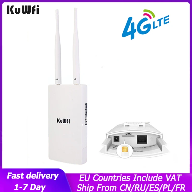 Kuwfi 4g Outdoor Wifi Router With Sim Card Slot 150mbps Cat4 Lte ...