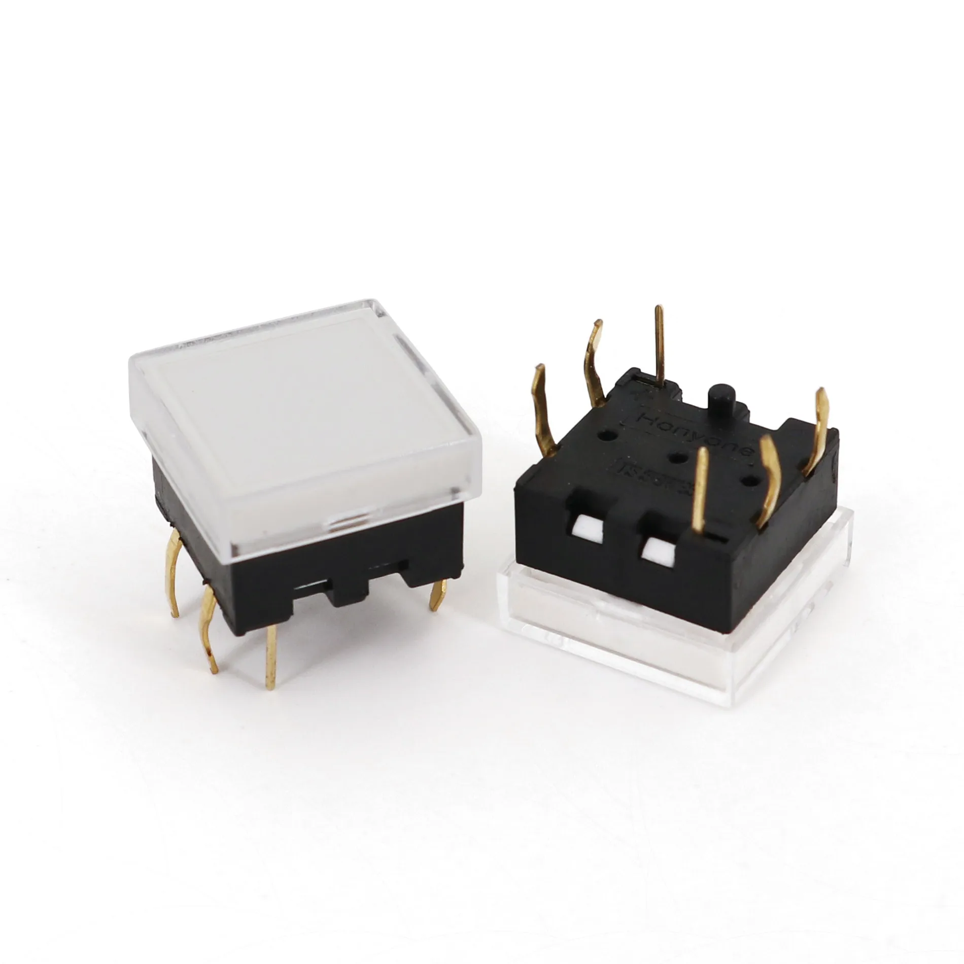 5 Stück Honyone TS12 Serie 13,4 x 13,4 mm quadratisch mit LED Momentary ...