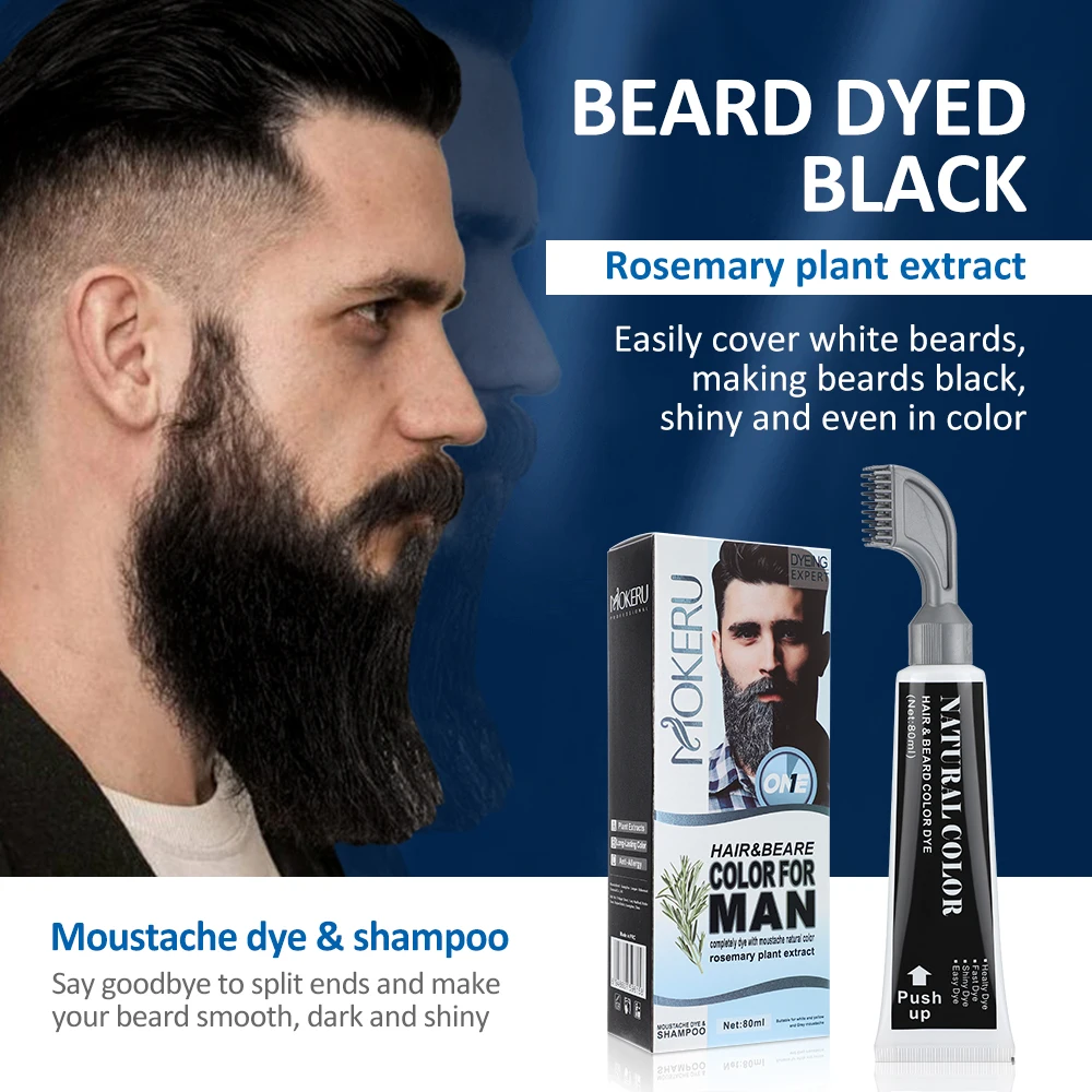 Black-Beard-Dye-Cream-With-Comb-Natural-Black-Beard-Dye-Shampoo-Pure ...